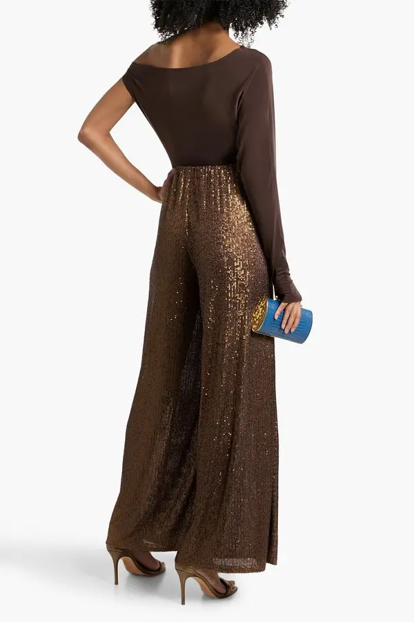 Norma Kamali Sequined Wide-leg Pants