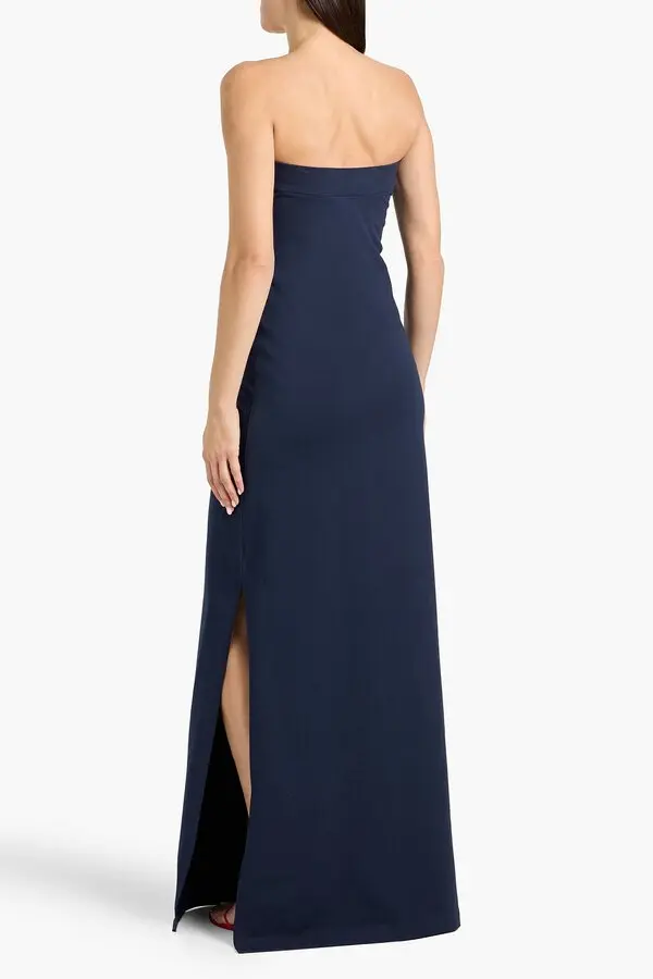 Norma Kamali Strapless French Cotton-blend Terry Gown