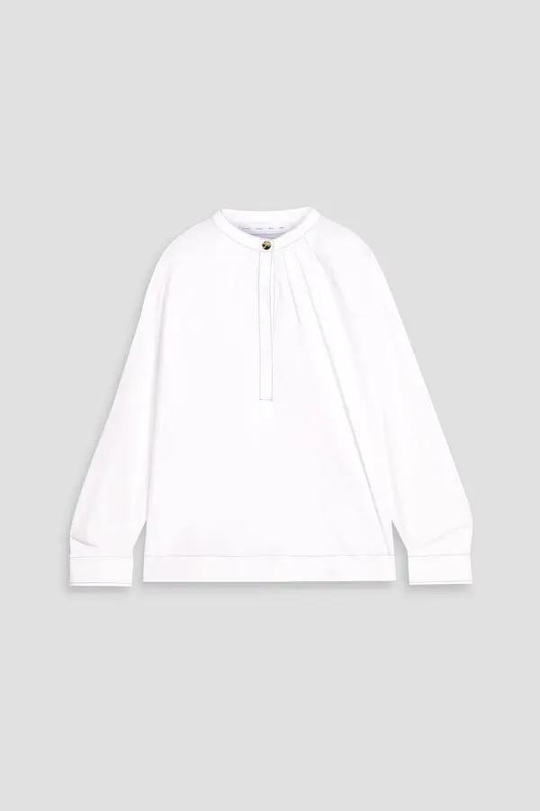 Proenza Schouler Carter Cotton-poplin Blouse - White
