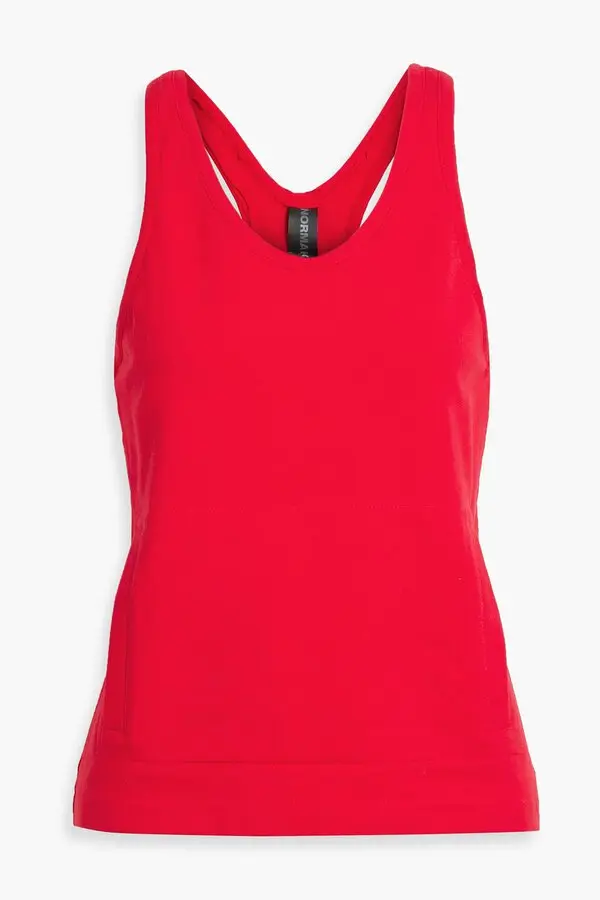 Norma Kamali French Cotton-blend Terry Tank - Red