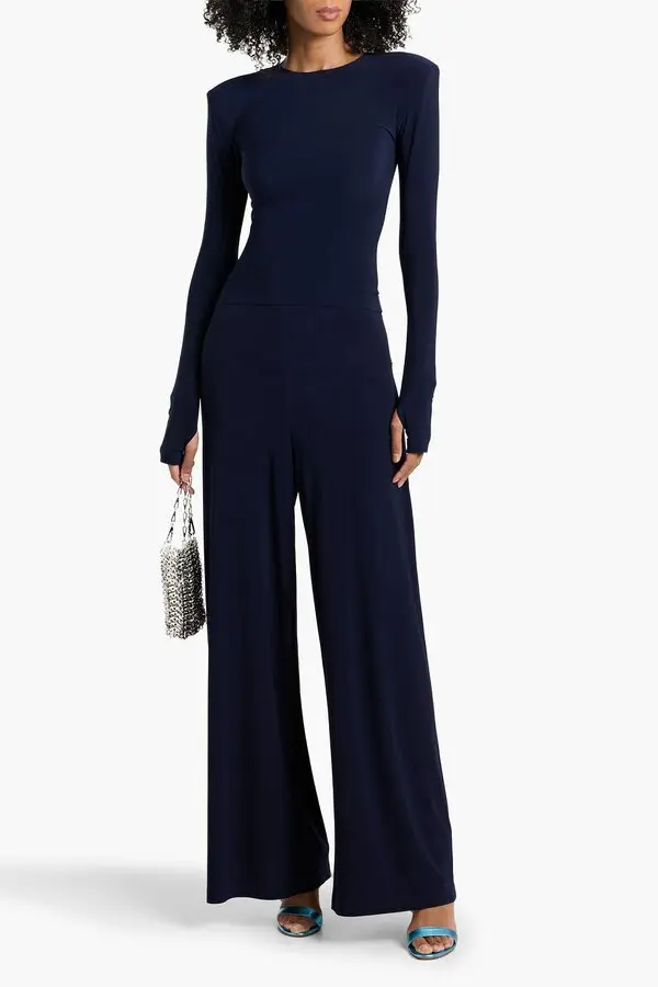 Norma Kamali Stretch-jersey Straight-leg Pants