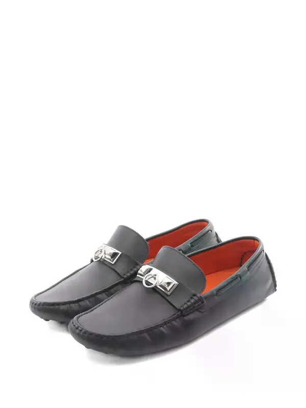 Hermès 2010s Leather Driving Moccasins