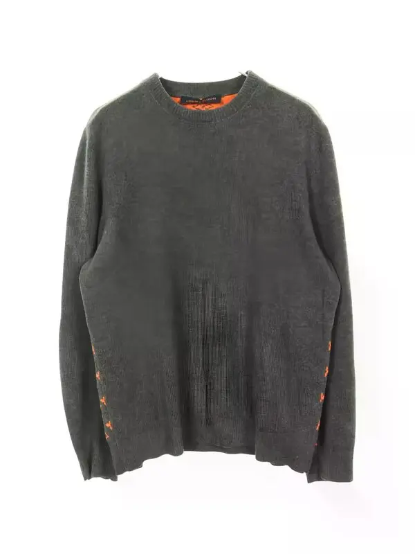LOUIS VUITTON 2000s Monogram-knit Crew-neck Sweater