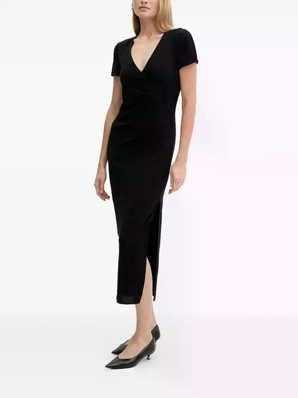 Armani Exchange V-neck Midi Dress