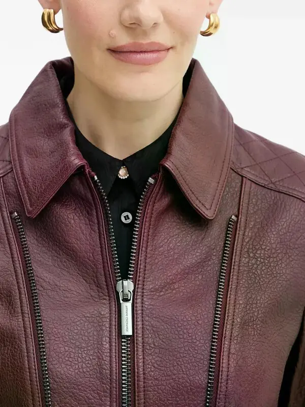 Armani Exchange Zip-fastening Leather Jacket