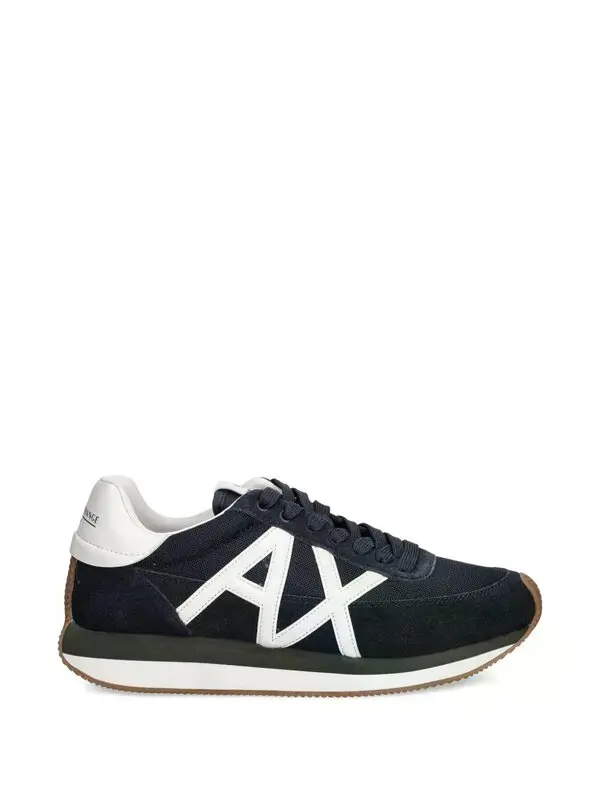 Armani Exchange Logo-detail Lace-up Sneakers - Blue