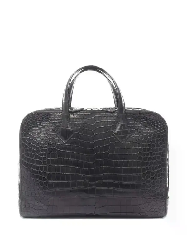 Hermès 2020 Crocodile Briefcase - Black
