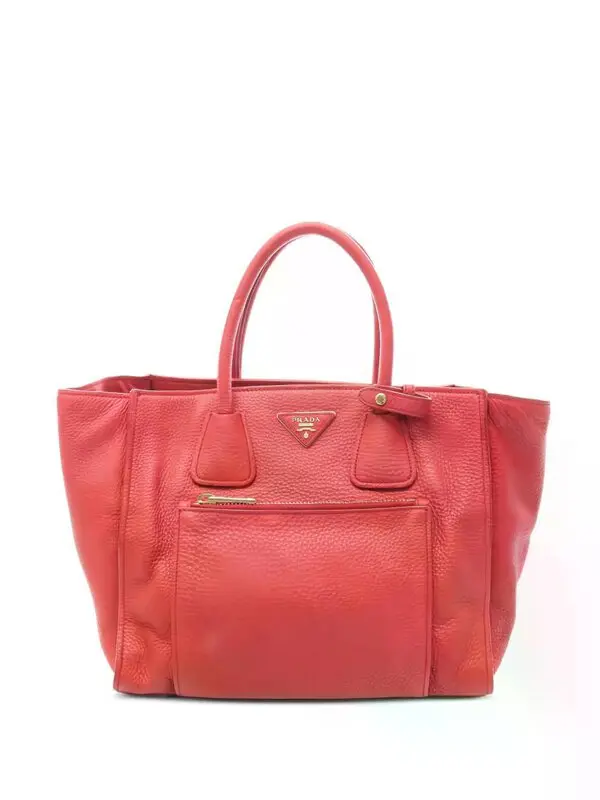 Prada 2010s Triangle-logo Tote Bag