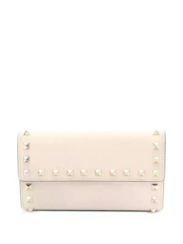 Valentino Garavani Rockstud Tri-fold Wallet - White