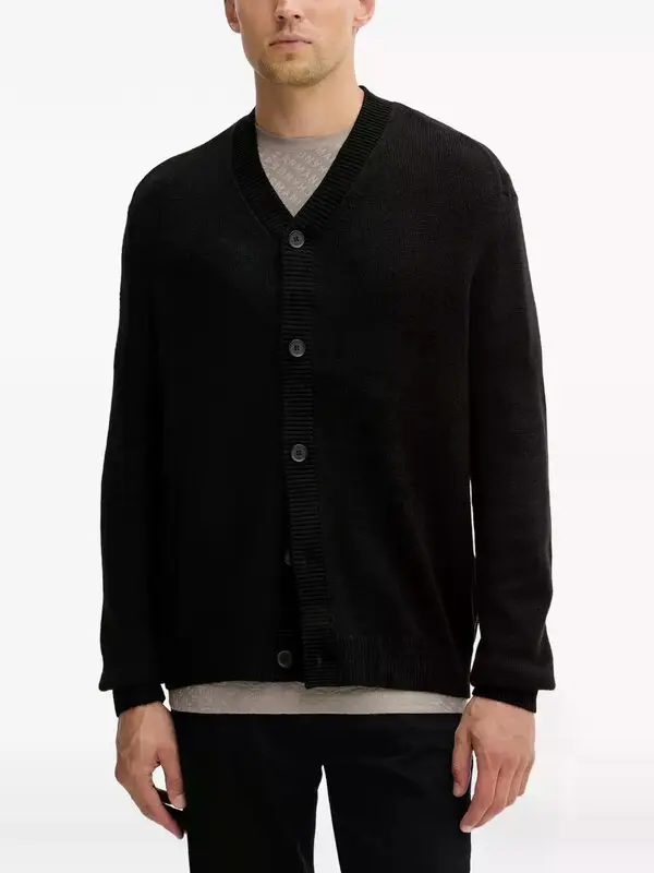 Armani Exchange V-neck Cardigan - Black