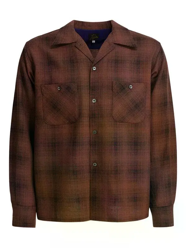 Needles Checked Pocket Shirt - Brown