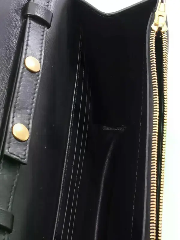 Balenciaga 2010 B Bead Dot Chain Leather Wallet