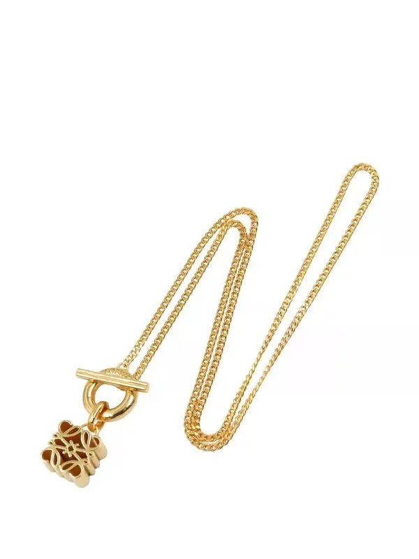 Loewe Anagram Pendant Necklace - Gold