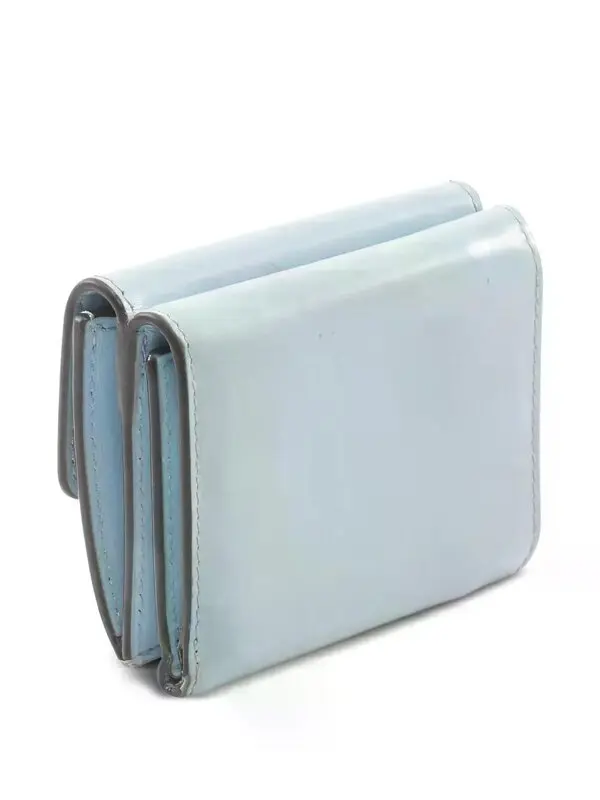 Fendi Logo-debossed Leather Wallet - Blue