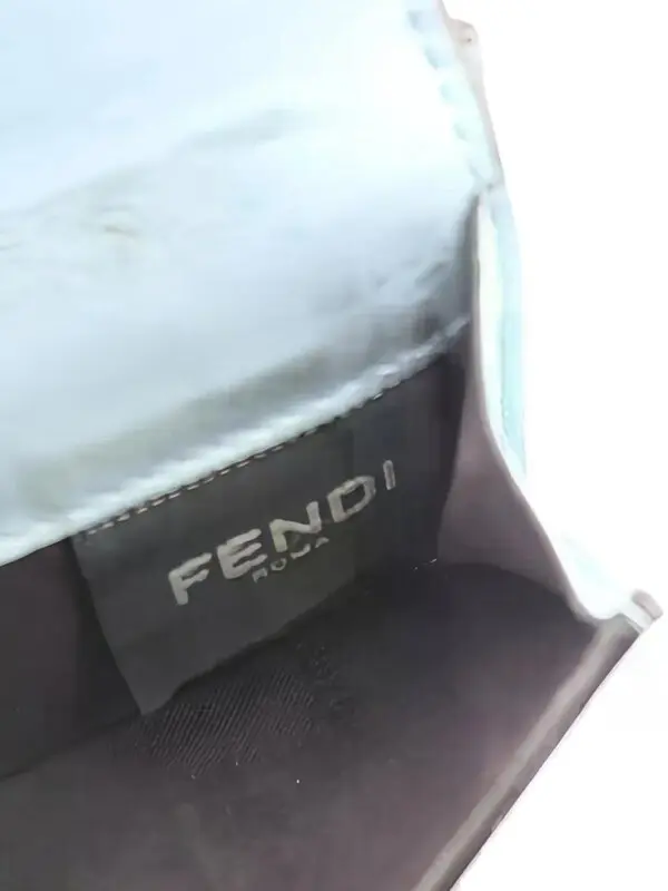 Fendi Logo-debossed Leather Wallet - Blue