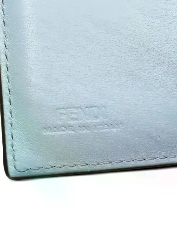 Fendi Logo-debossed Leather Wallet - Blue