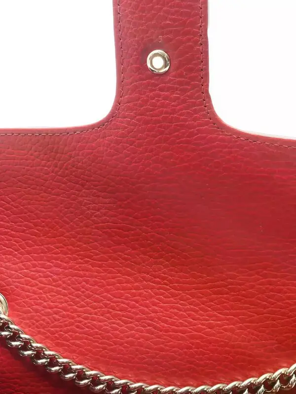 Gucci Leather Shoulder Bag - Red