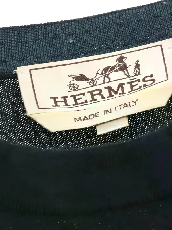 Hermès 2000s Knit Crew-neck Sweater - Blue