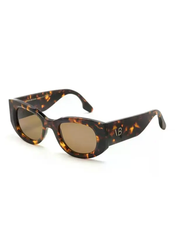 Victoria Beckham Tortoiseshell-effect Oval Sunglasses