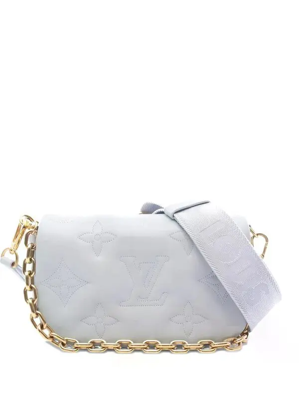 LOUIS VUITTON Leather Chain Wallet - Blue