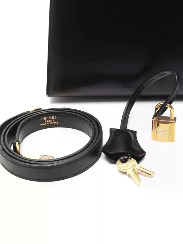 Hermès 28 Kelly External-stitching Tote Bag - Black