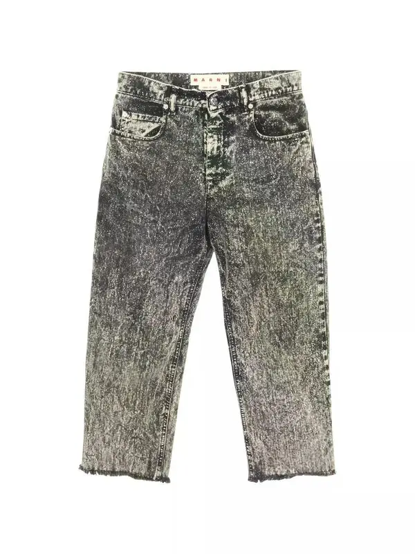 Marni 2010s Denim Pants With Frayed Hem