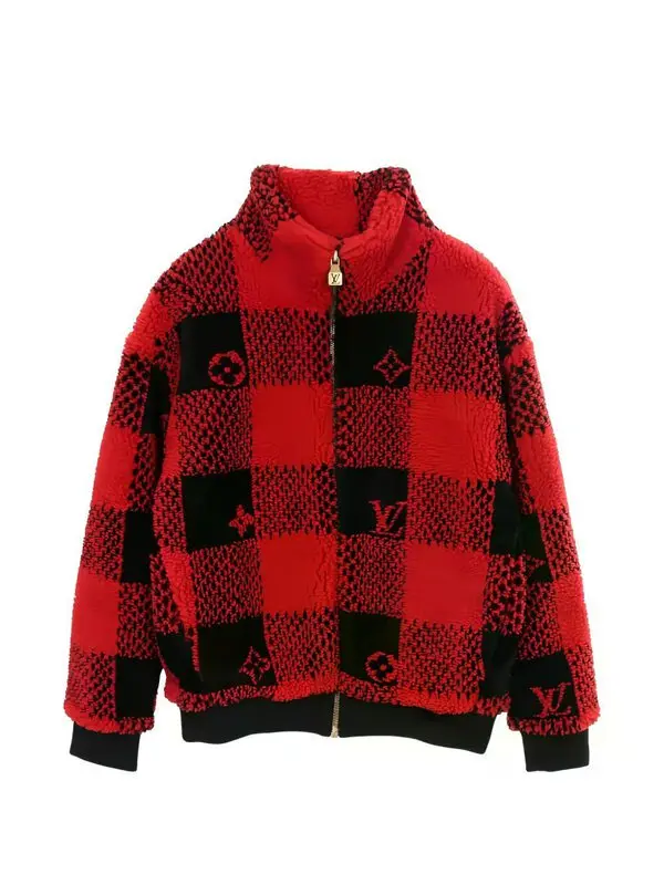 LOUIS VUITTON 2010s Damier-pattern Jacket - Red