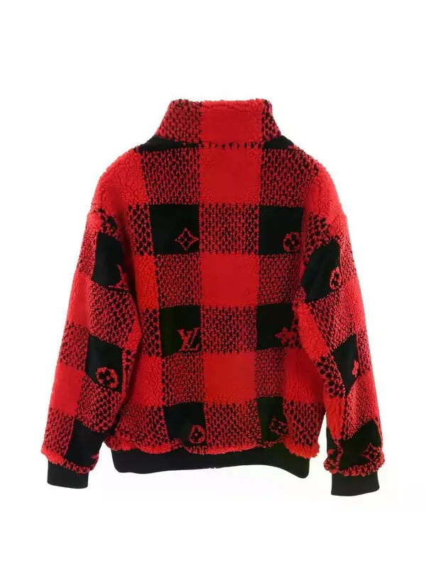 LOUIS VUITTON 2010s Damier-pattern Jacket - Red