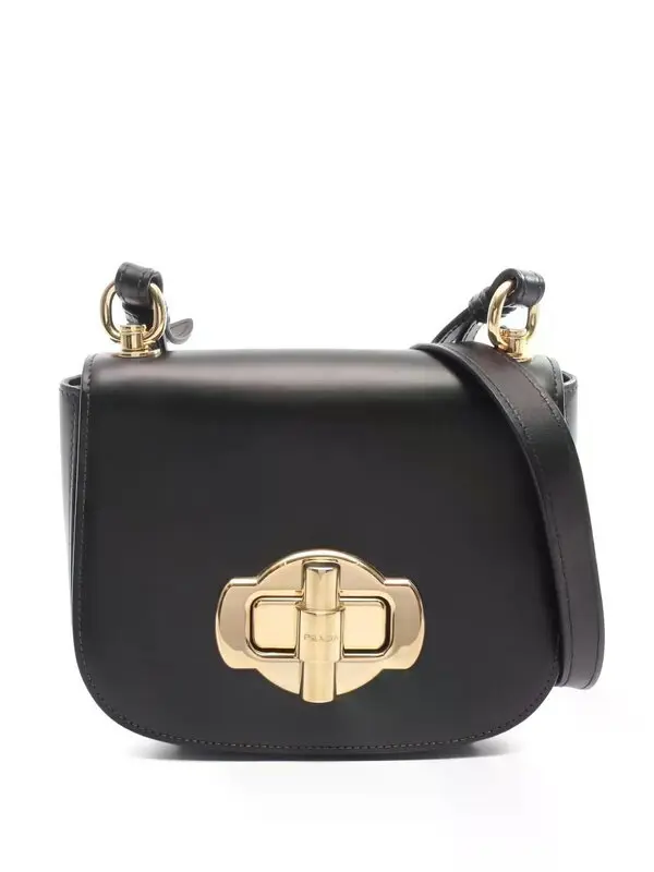 Prada 10s Turn-lock Leather Shoulder Bag