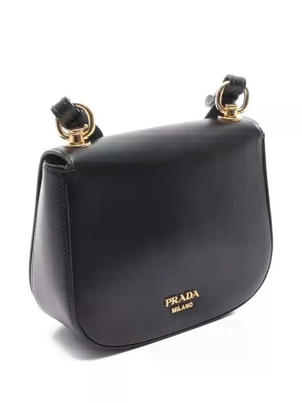 Prada 10s Turn-lock Leather Shoulder Bag