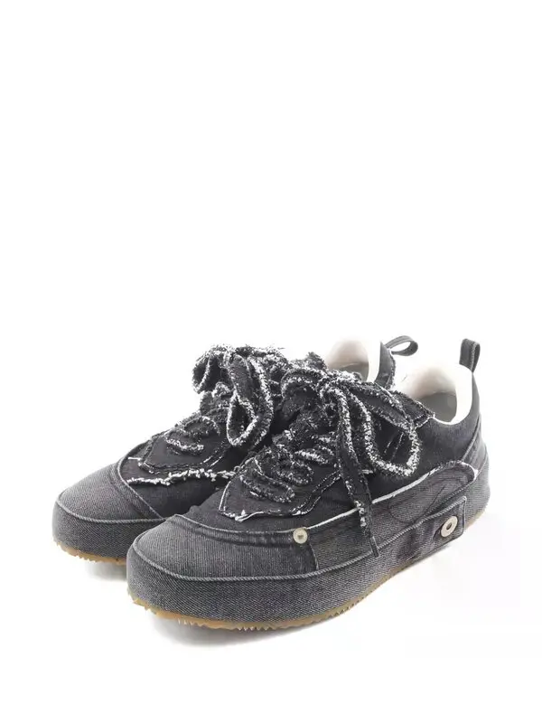 Loewe 2010s Deconstructed Denim Sneakers