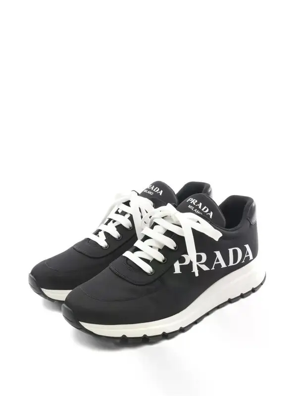 Prada 2010s Logo Leather Sneakers