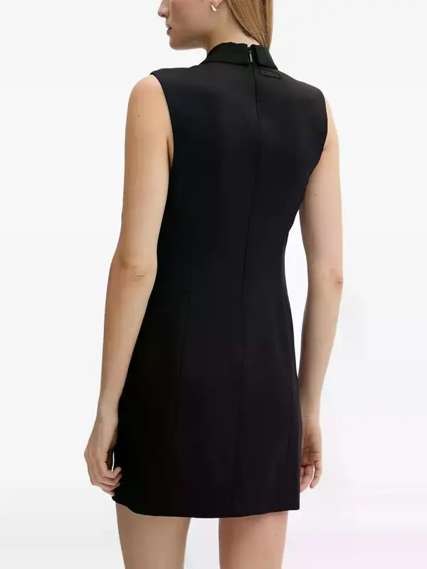 Armani Exchange V-neck Double-breasted Mini Dress