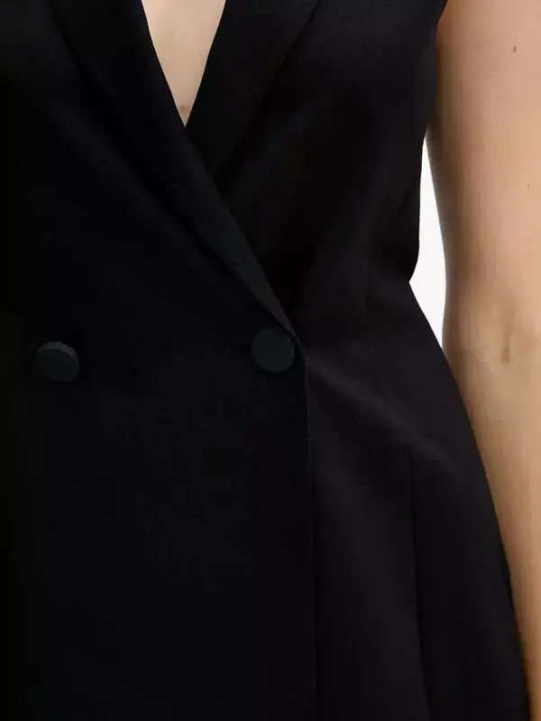 Armani Exchange V-neck Double-breasted Mini Dress