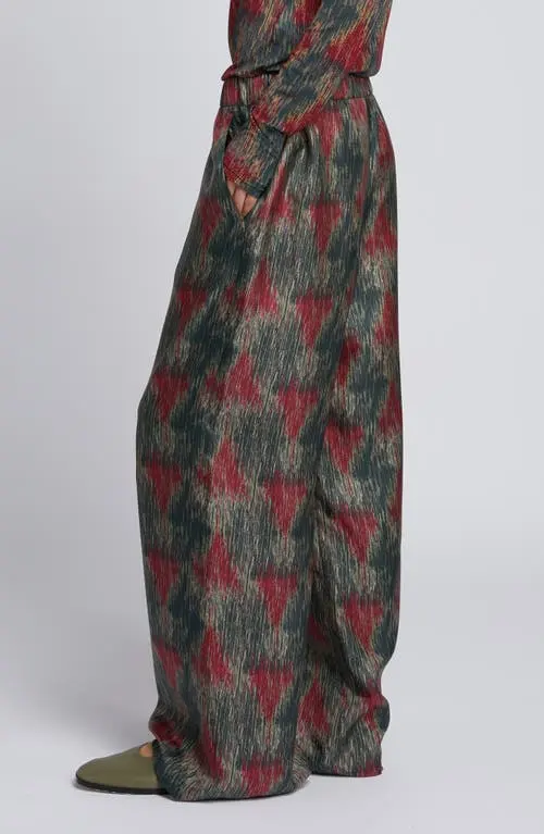 MM BY MAX MARA Abstract Print Silk Pants