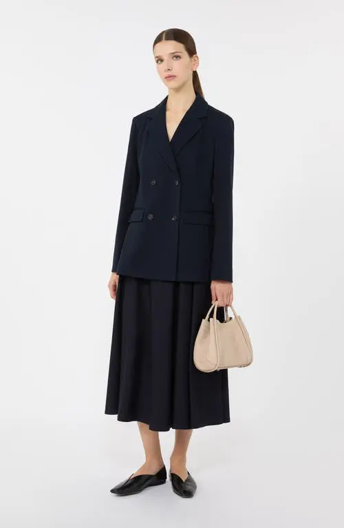 MM BY MAX MARA Aquila Pleated Jersey Midi Skirt