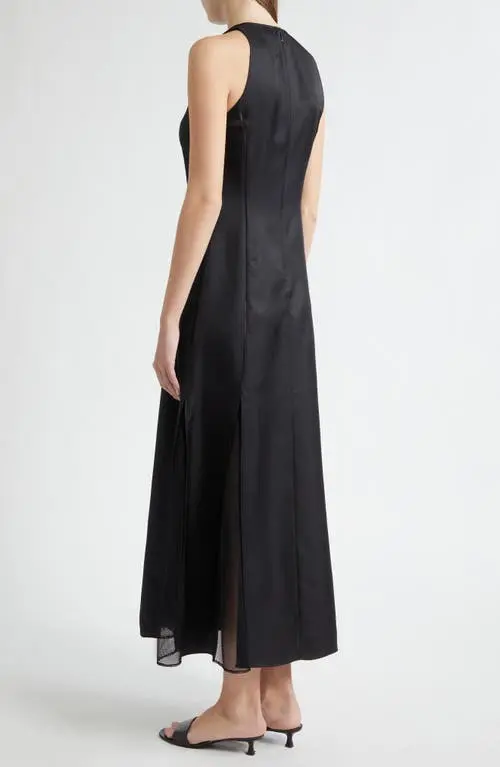 Loulou De Saison Iraka Silk Twill Midi Dress