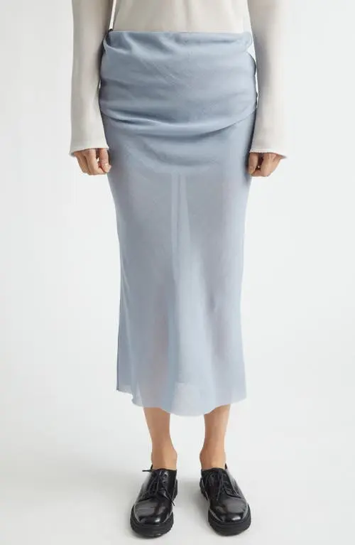 RIER Draped Bias-cut Wool Skirt
