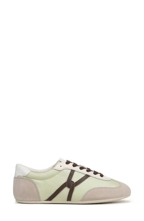 Veronica Beard Riviera Lace-up Sneakers - Pistachio/dark Brown