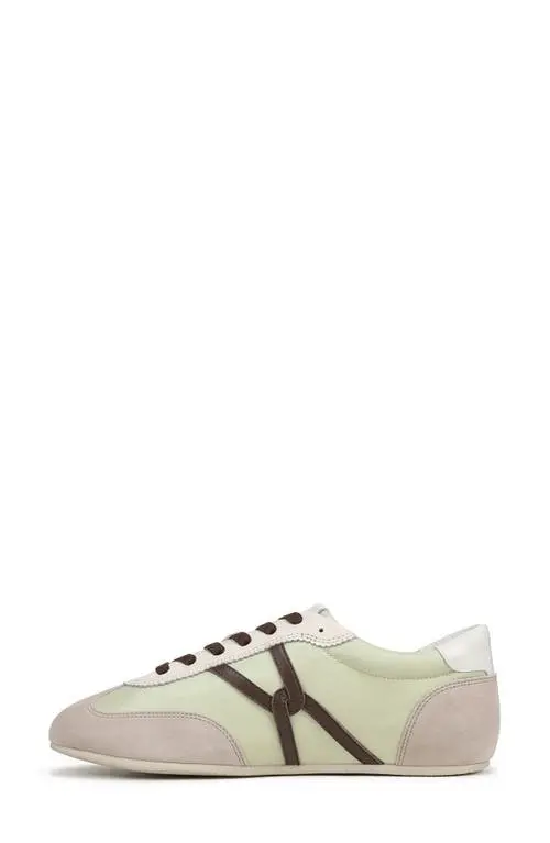 Veronica Beard Riviera Lace-up Sneakers - Pistachio/dark Brown