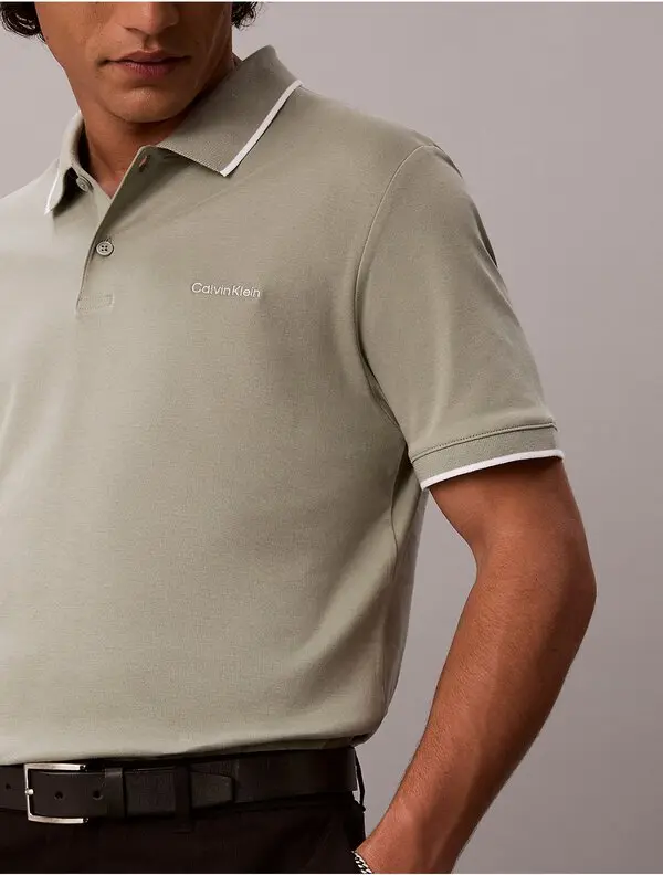 Calvin Klein Liquid Touch Tipped Polo Shirt