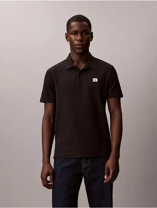 Calvin Klein Woven Monologo Classic Polo Shirt