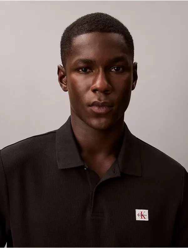 Calvin Klein Woven Monologo Classic Polo Shirt