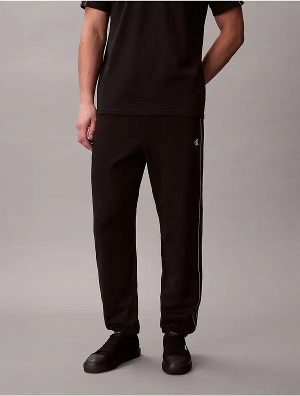 Calvin Klein Terry Logo Tape Joggers - Black