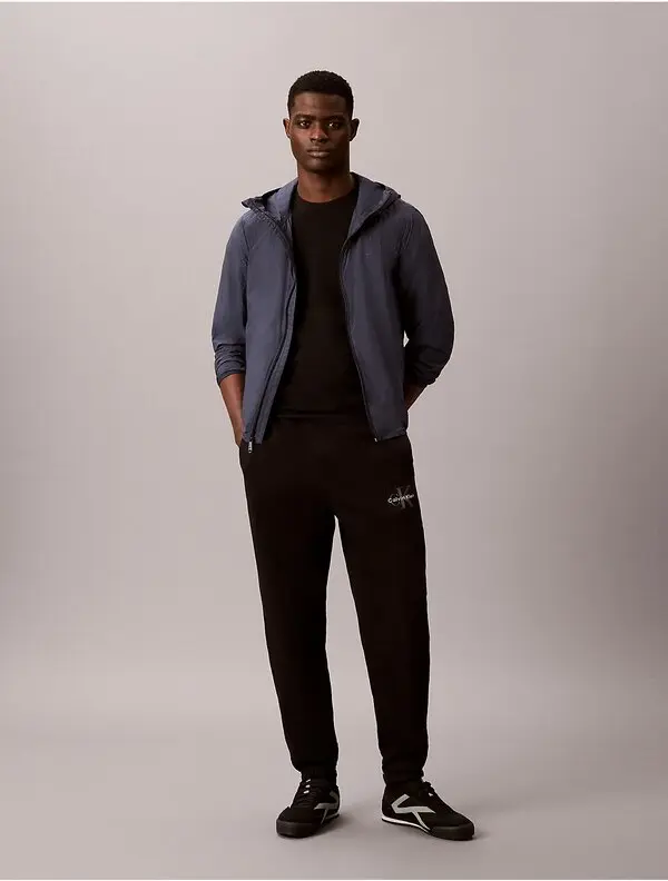 Calvin Klein Monologo Fleece Joggers - Black