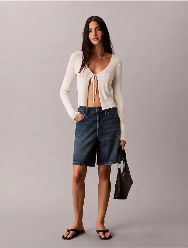 Calvin Klein Denim A-line Shorts - Blue Marine