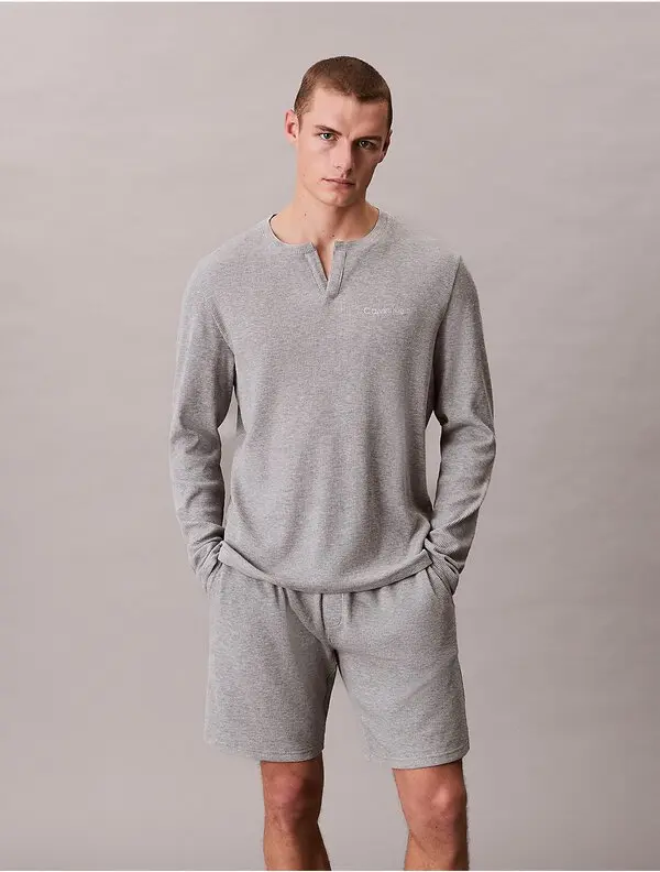 Calvin Klein Waffle Knit Sleep Short - Grey Heather