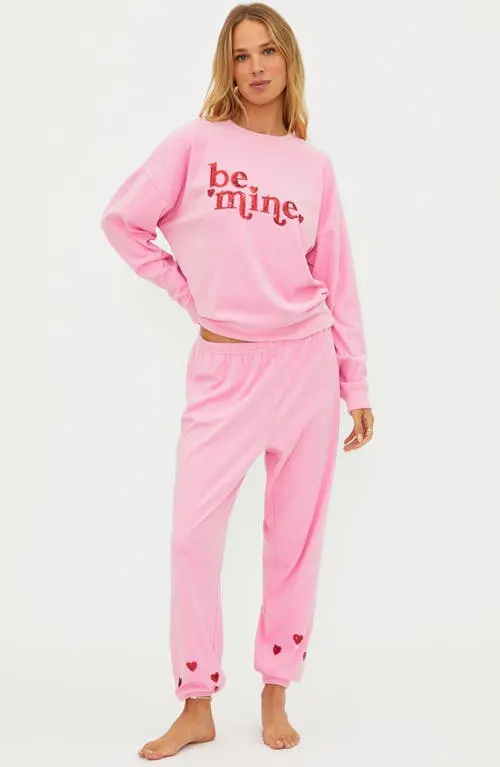 Beach Riot Georgie Sequin Heart Sweatpants