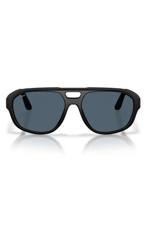 COSTA DEL MAR Street Heat 55mm Polarized Sunglasses - Matte Black/grey