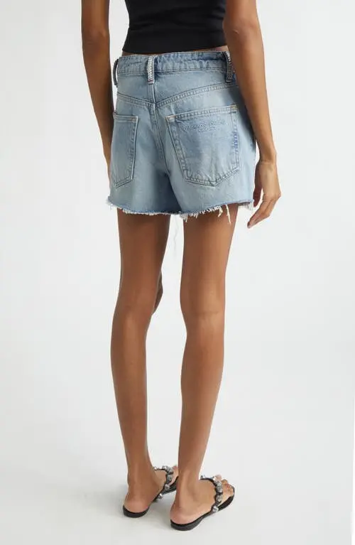 Alexander Wang Crystal Belt Loop Denim Shorts